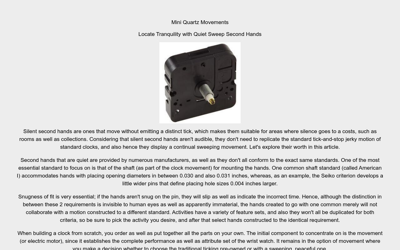 mini quartz movements